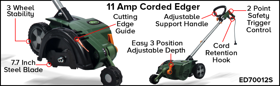 Scotts 7.5 in. 11 Amp Electric Edger-ED70012S - The Home Depot